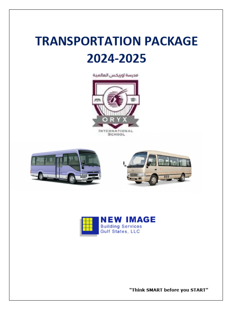 Transportation Package 2024-2025 | PDF