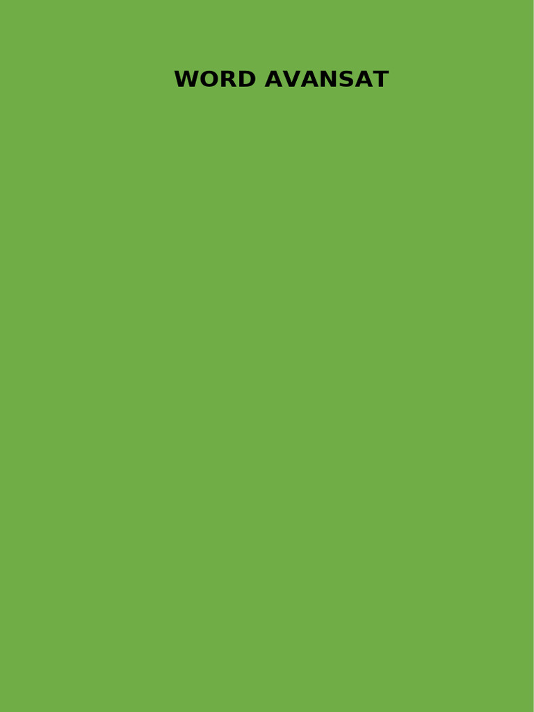 Word Avansat | PDF