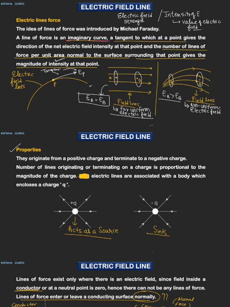 Electrostatics - L-10 (Class Notes) NJ - 247 | PDF