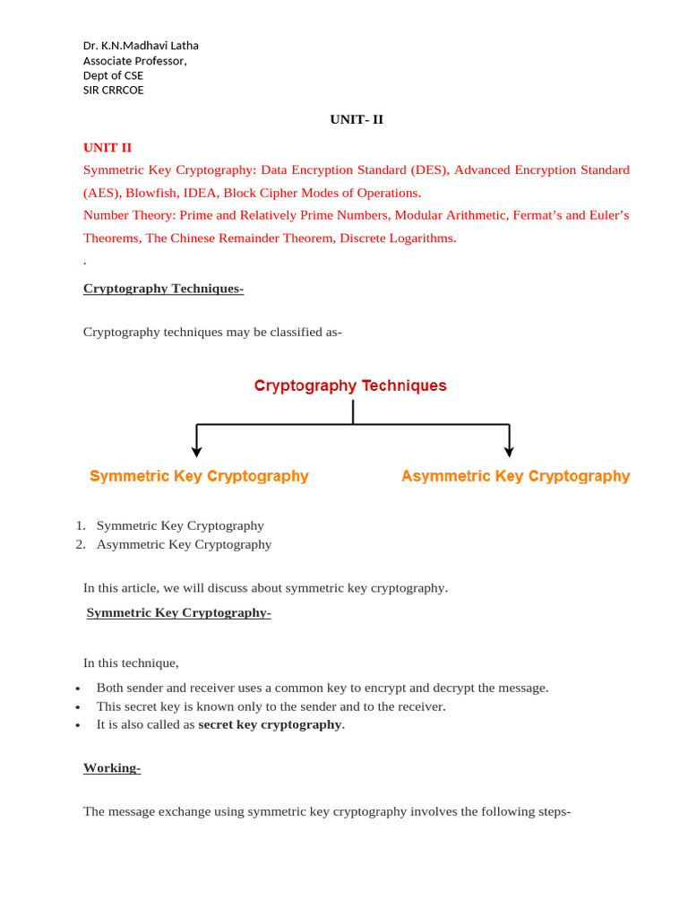 Cns Unit 2 Material | PDF