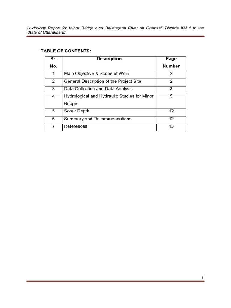 Hydrology Report | PDF