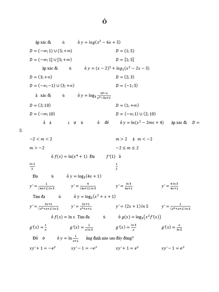 B5 HÀM SỐ LOGARIT | PDF