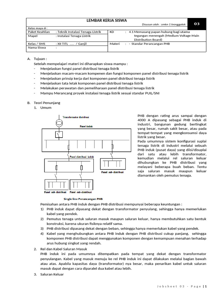 JS - 3 - KD - 3.1 - Standar Perancangan PHB | PDF
