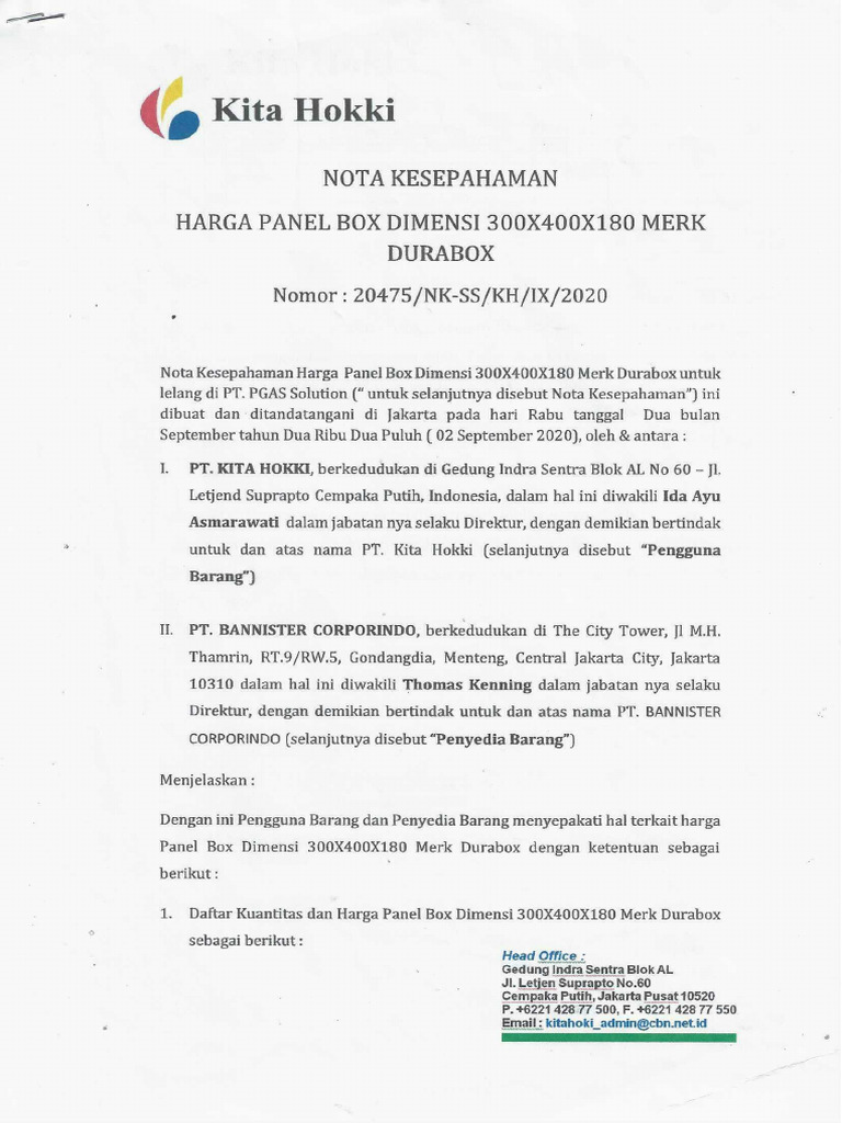 Perjanjian Kita Hoki | PDF