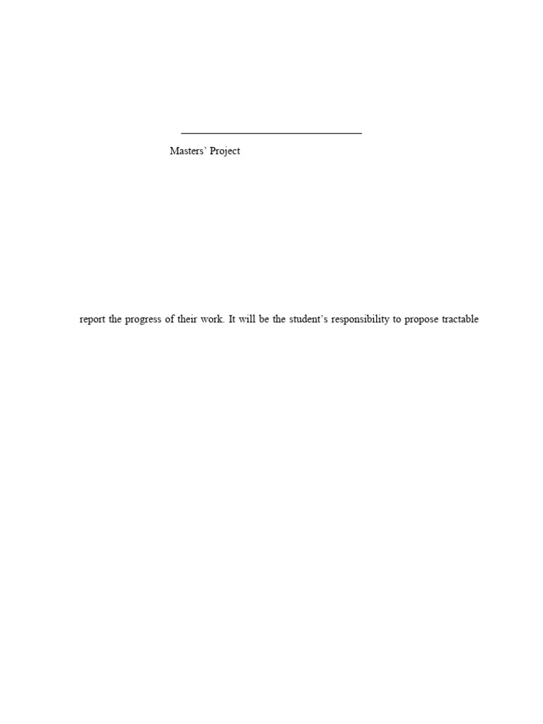 PG - MSC Economics - Form - Sem4 Master Project Guide | PDF