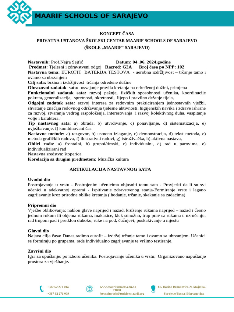 Pismena Priprema G2A | PDF