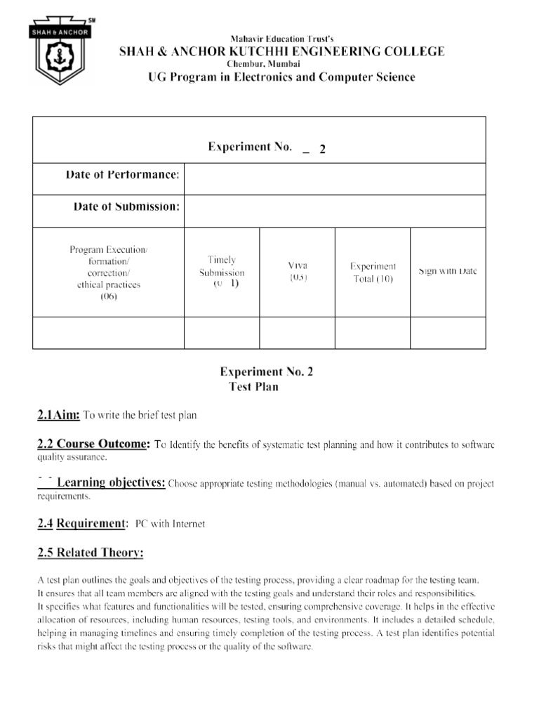 Stqa Exp2 | PDF