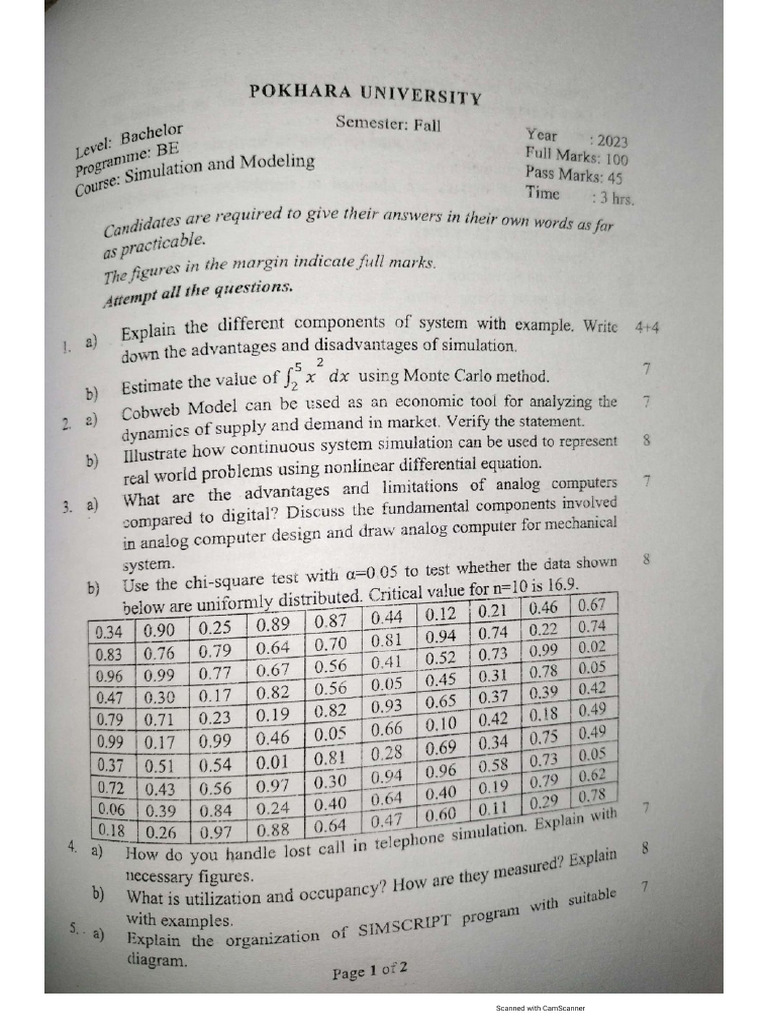 Simulation and Modeling | PDF