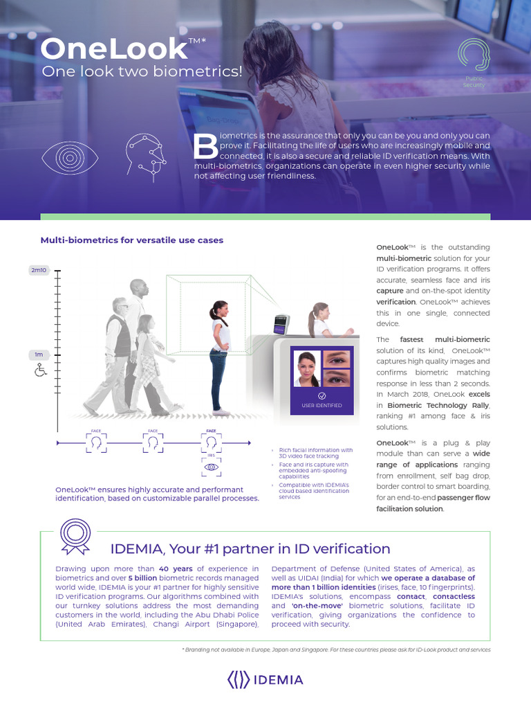 Onelook Idemia Brochure 201903 | PDF