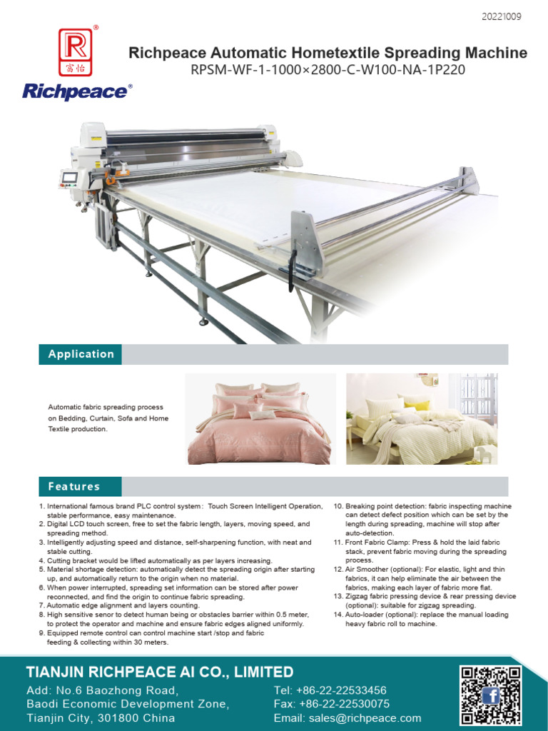 Spreading For Home Textiles | PDF | Textiles | Manufactured Goods