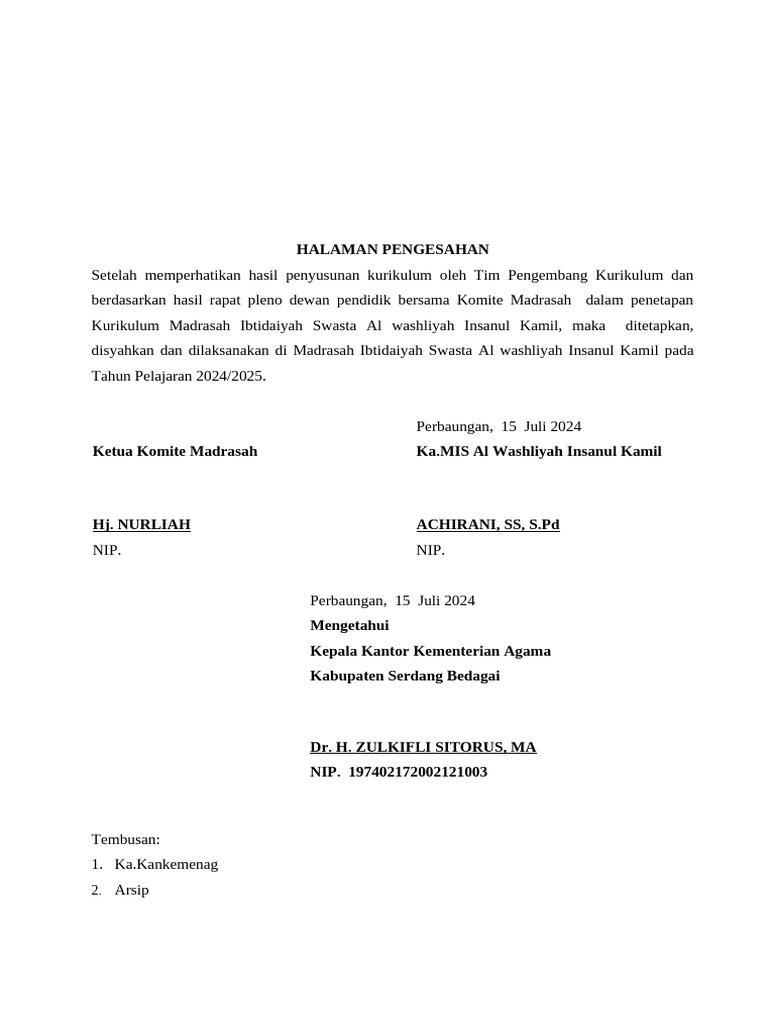 3 Lembar HALAMAN PENGESAHAN | PDF