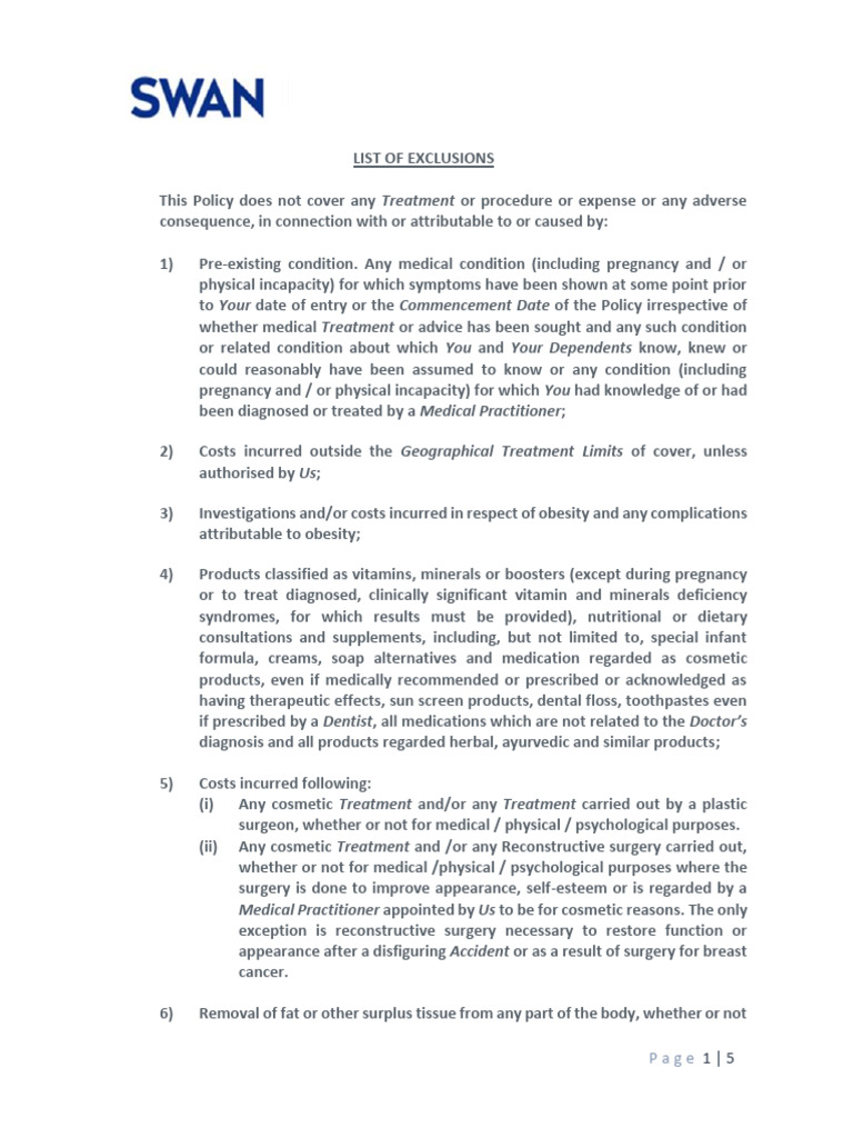 LIST_OF_EXCLUSIONS | PDF