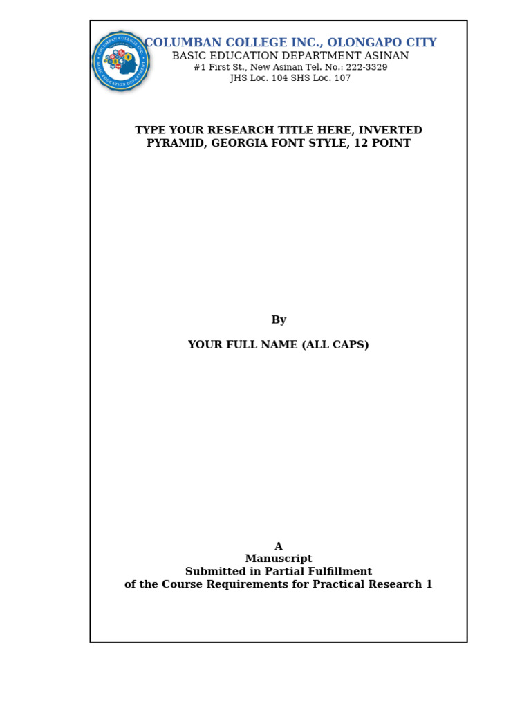 Practical Research Template 2023 | PDF | Privacy | Science