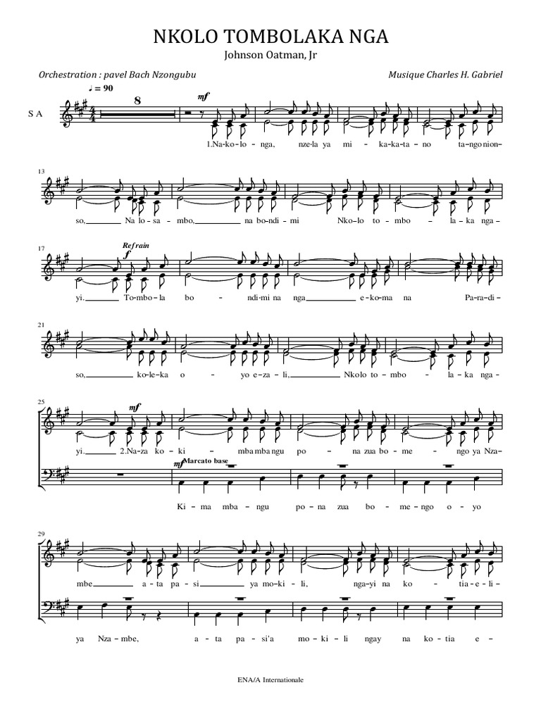 Nkolo Tombolaka Nga Satb | PDF