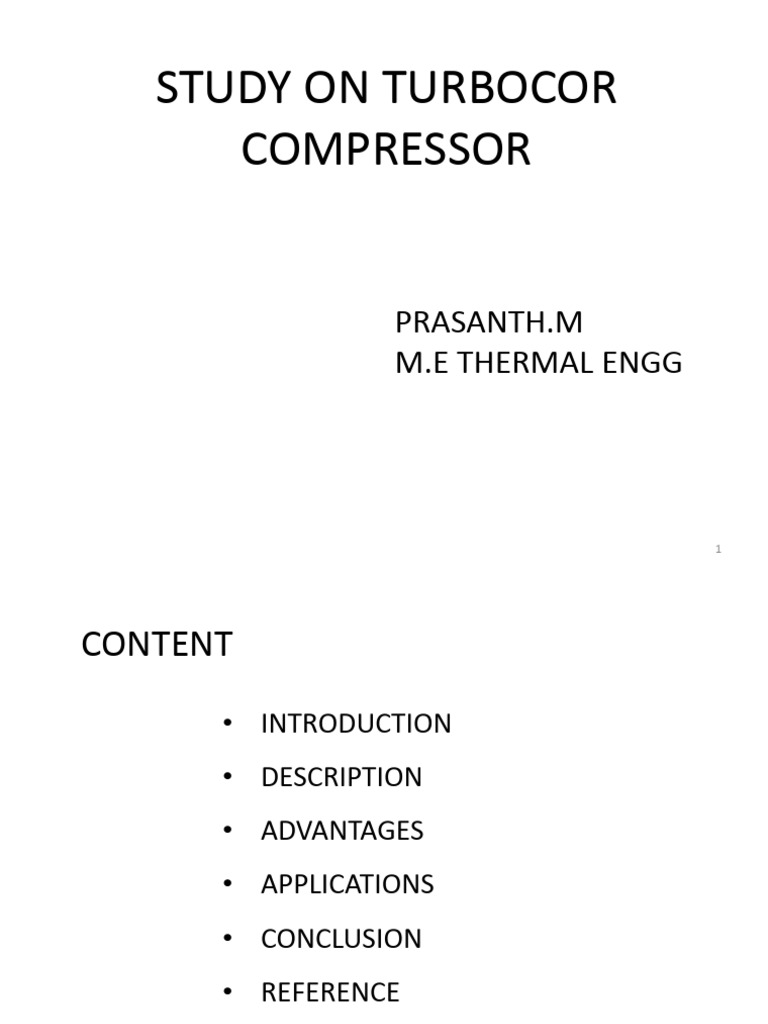 Turbocor compressor | PDF