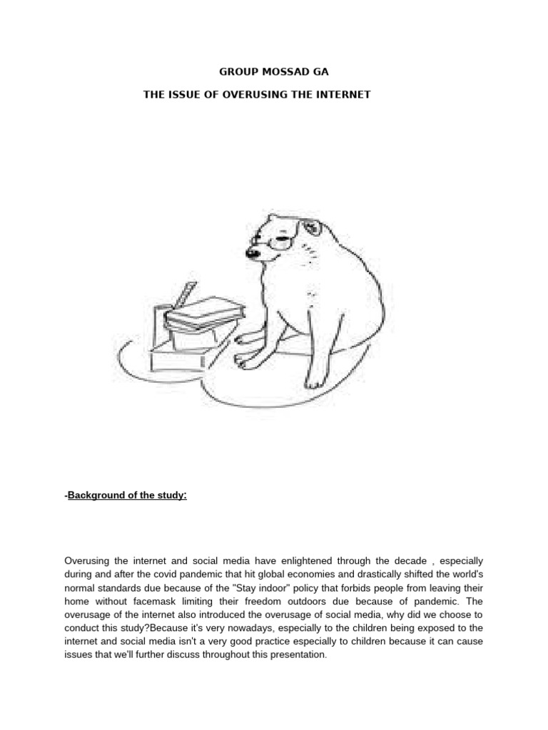 The Issue of Overusing The Internet and Social Media | PDF