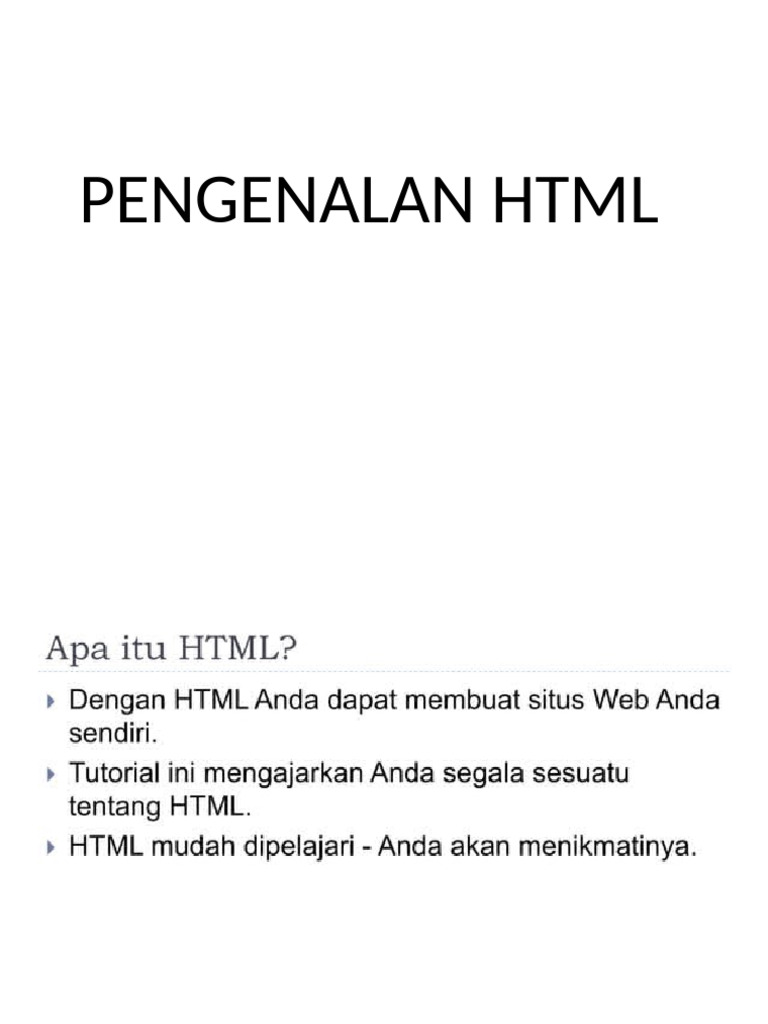 Pengenalan HTML | PDF