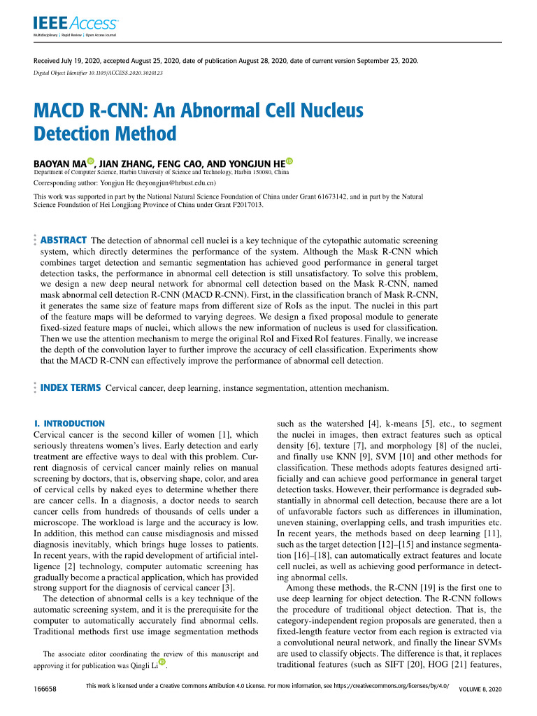 MACD R-CNN An Abnormal Cell Nucleus Detection Method | PDF | Deep ...