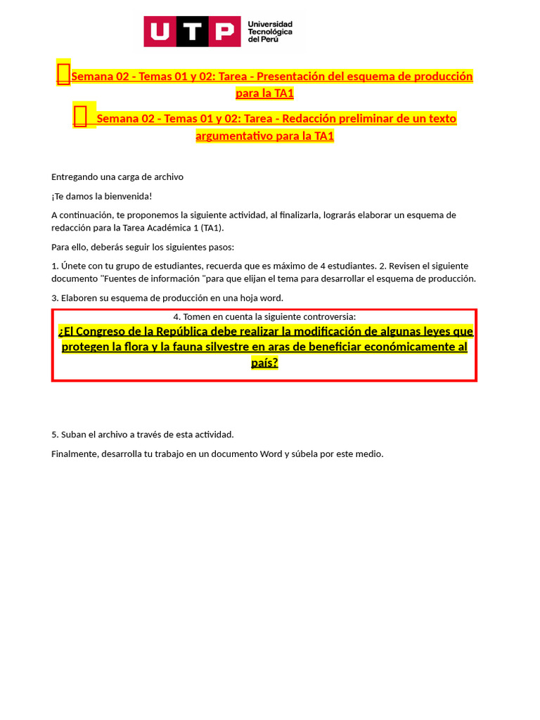 ? Semana 02 - Temas 01 y 02 Tarea - Redacción Preliminar de Un Texto ... ? Semana 02 - Temas 01 y 02 Tarea - Redacción Preliminar de Un Texto ...