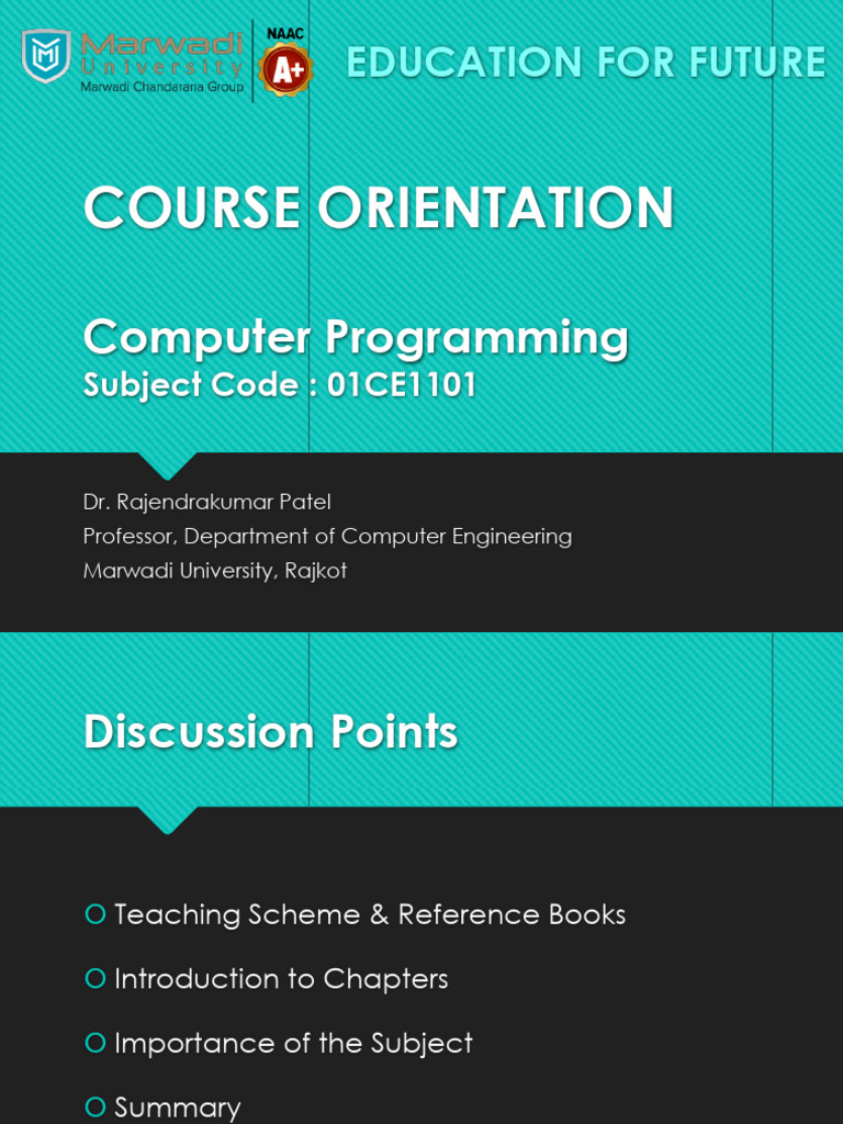 C-Prog Ch-0 Course Introduction | PDF