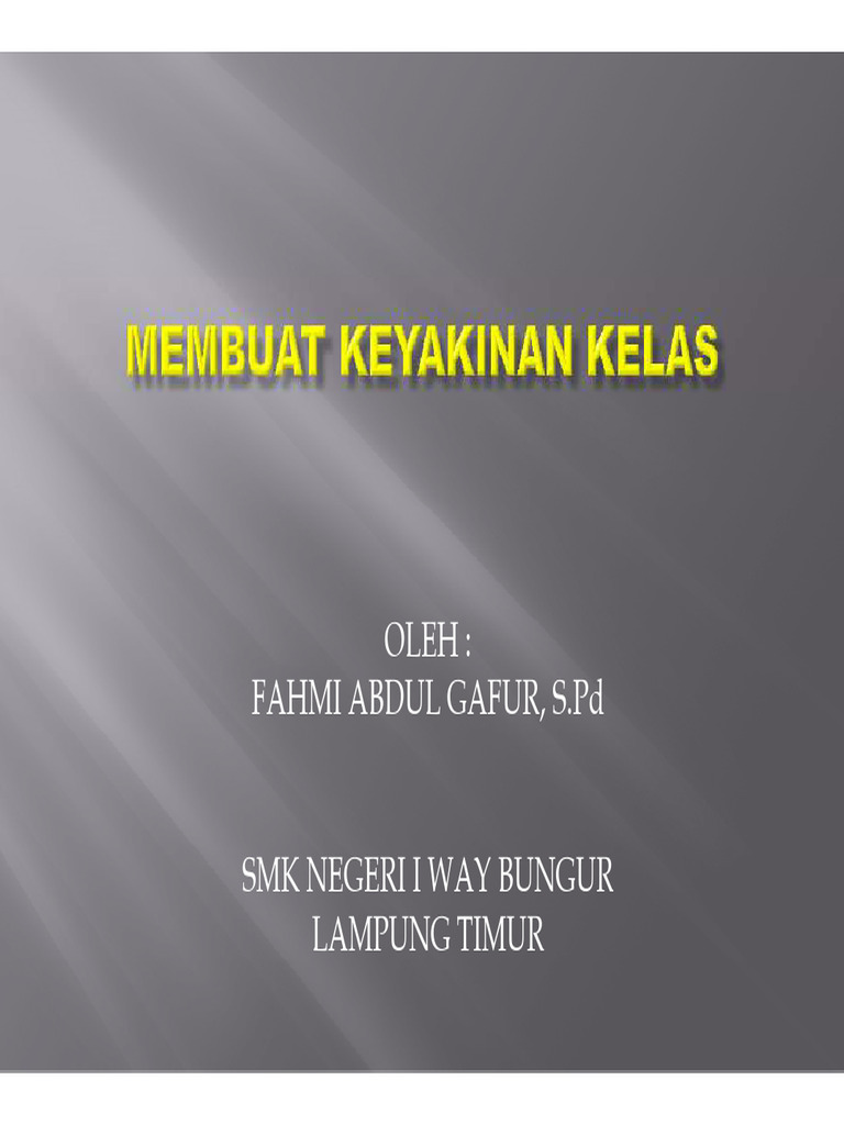 Aksi Nyata Kesepakatan Kelas MR Fahmi | PDF