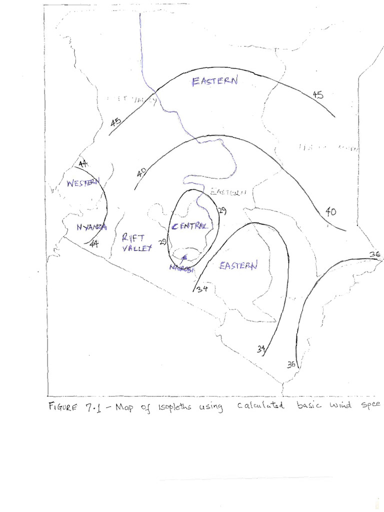 Basic Wind Speeds Revised-Kenya | PDF