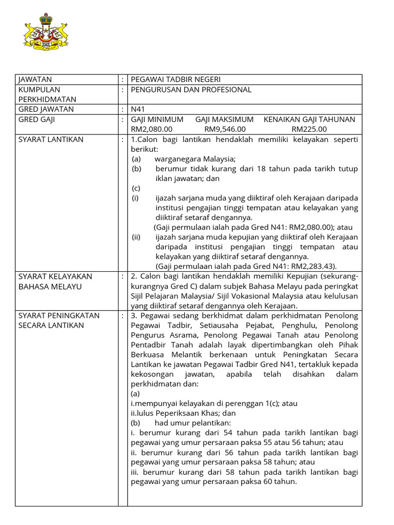 Suk-Mystep - 2024 - 1 - Pegawai Tadbir Negeri | PDF