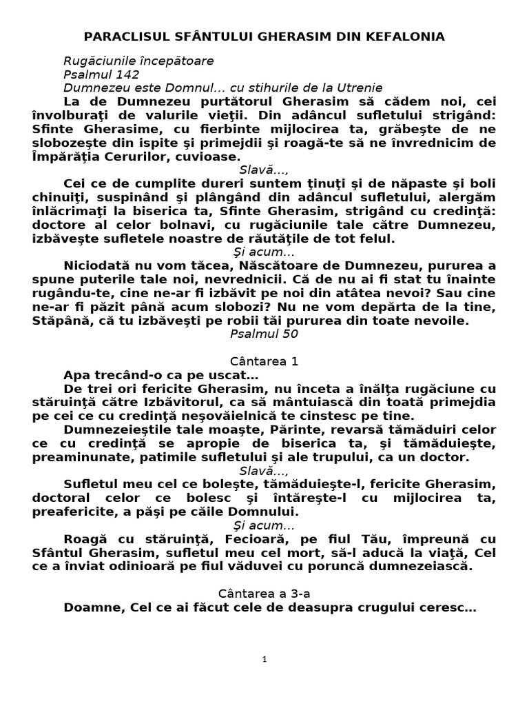 10.20 Paraclisul SF Gherasim Din Kefalonia | PDF