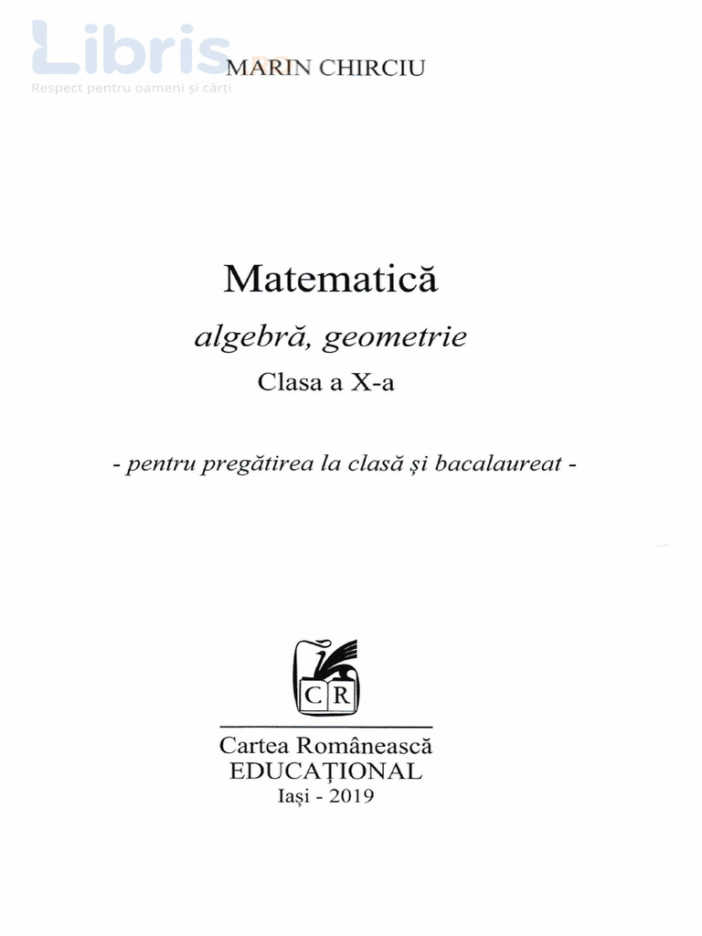 Matematica - Clasa 10 - Aplicatii Bac | PDF
