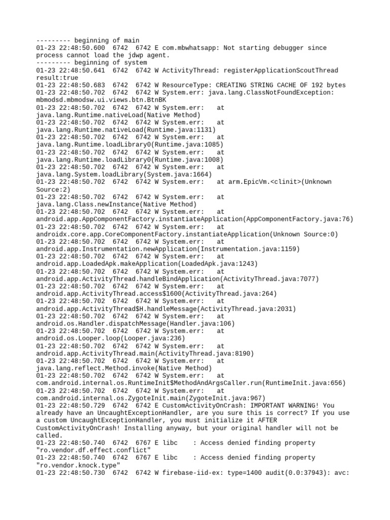 Logcat | PDF