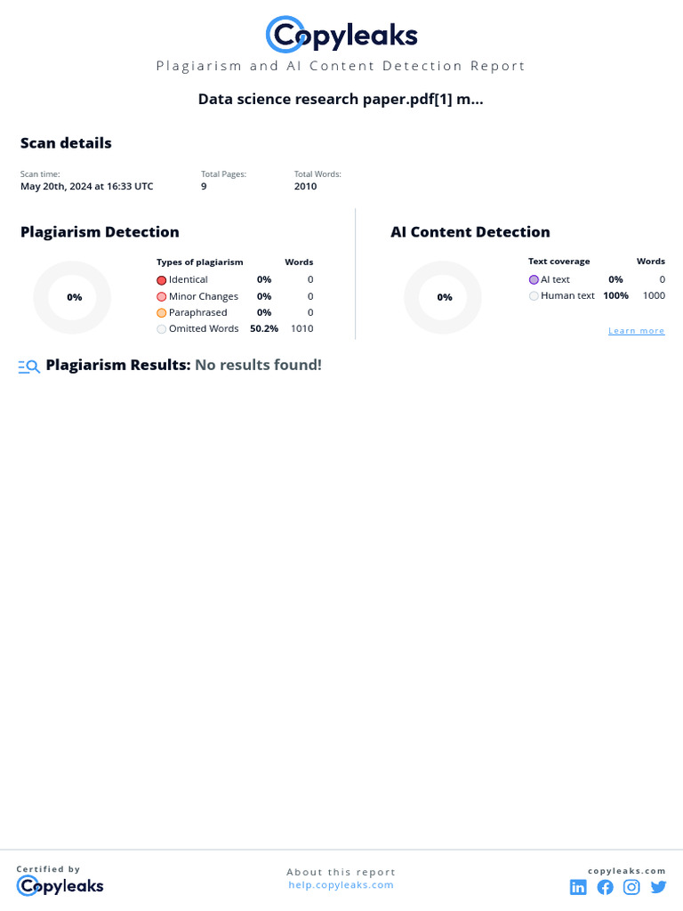 Data Science Research Paper - PDF (1) Modified - PDF - Report | PDF ...