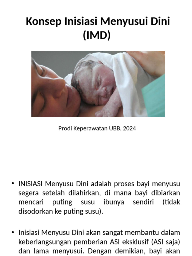 Konsep Inisiasi Menyusu Dini (IMD) | PDF