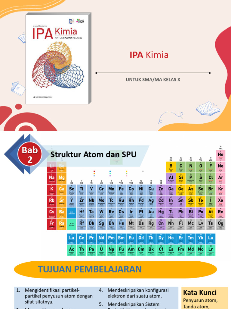 BAB 2 STRUKTUR ATOM DAN SPU (IPA KIMIA X KurMer) | PDF