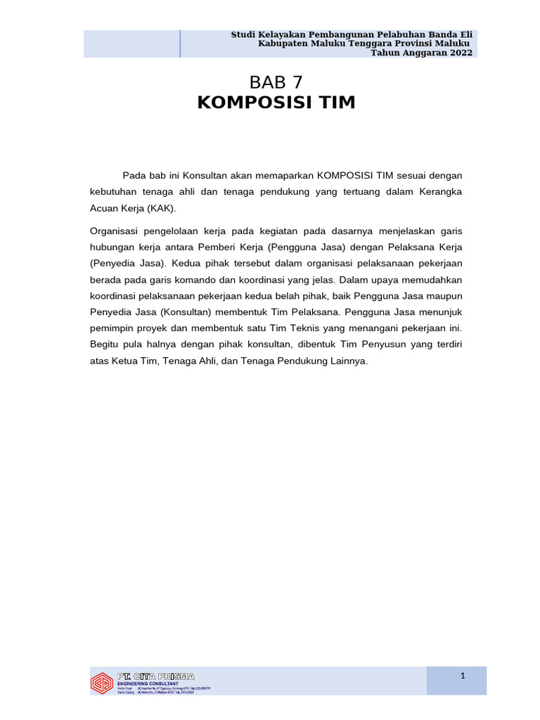 BAB 7 (Komposisi TIM) | PDF