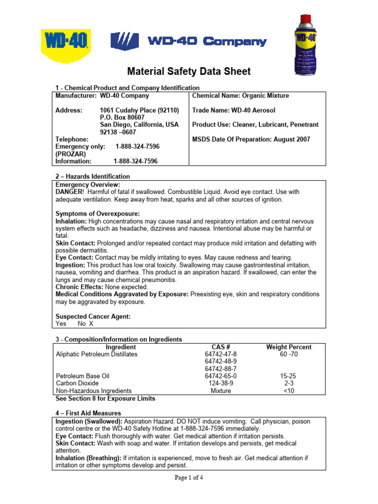 msds-wd40aerosol | PDF