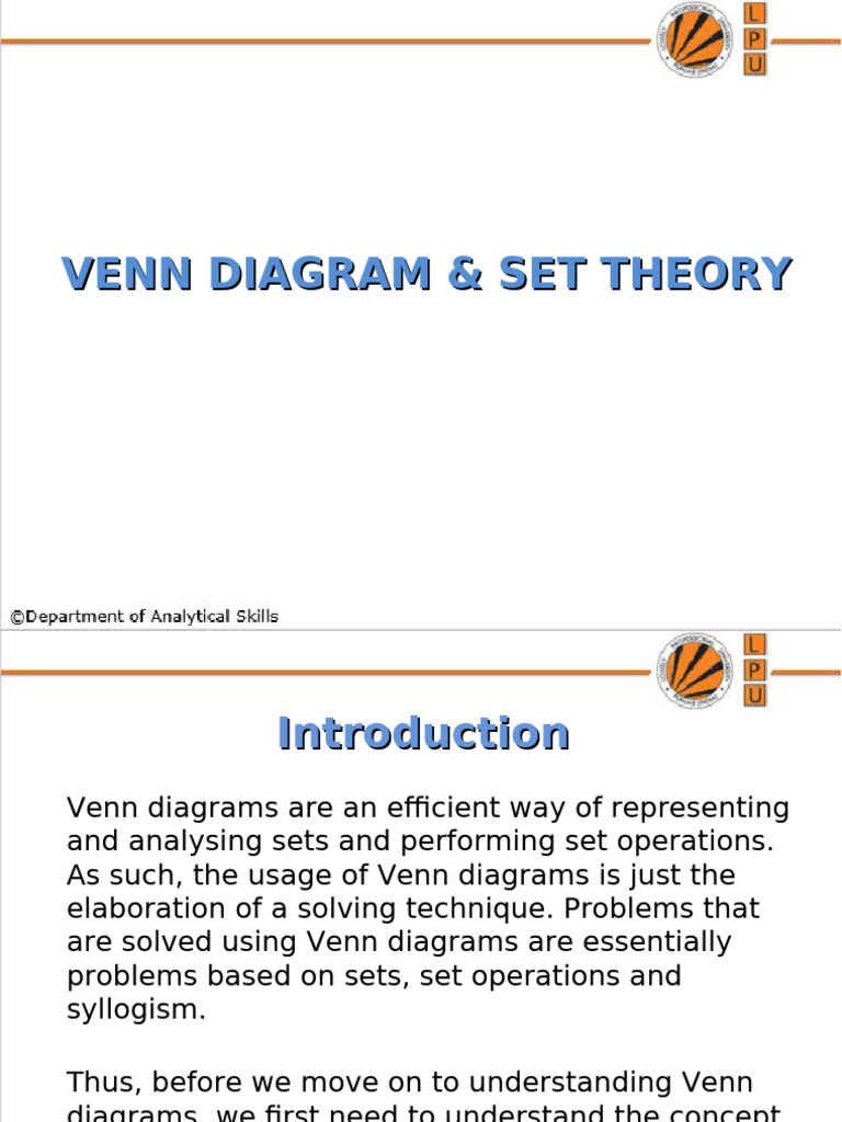 10 Venn diagram and set theory 2 | PDF