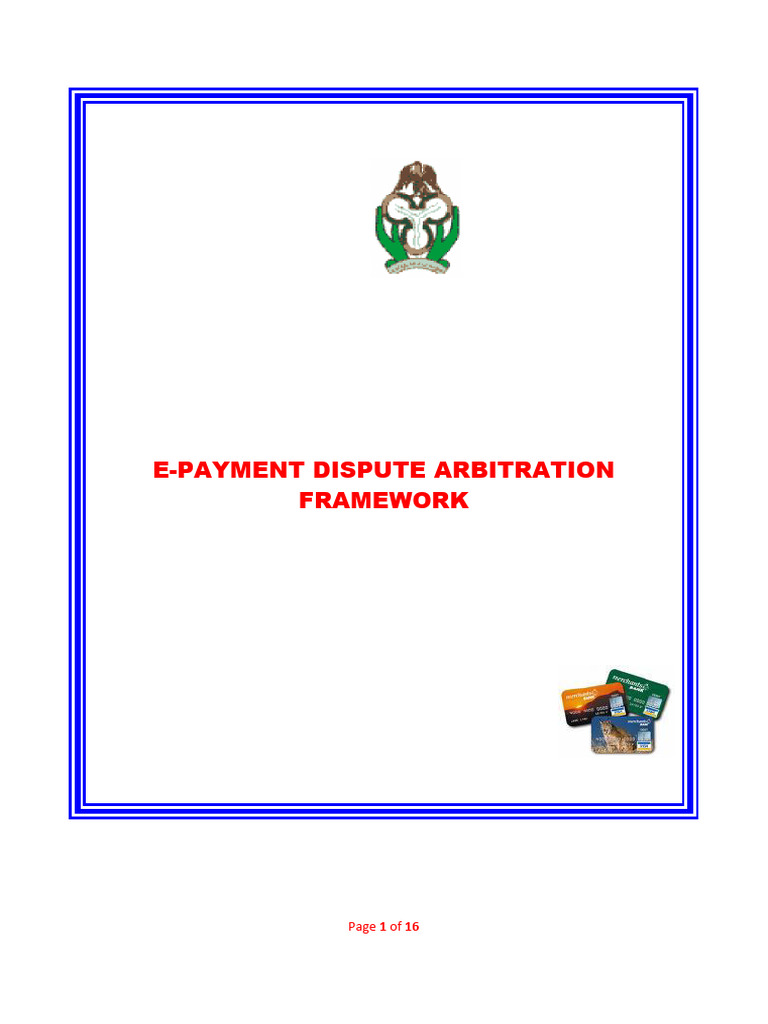 E-Payment Dispute Arbitration Framework | PDF