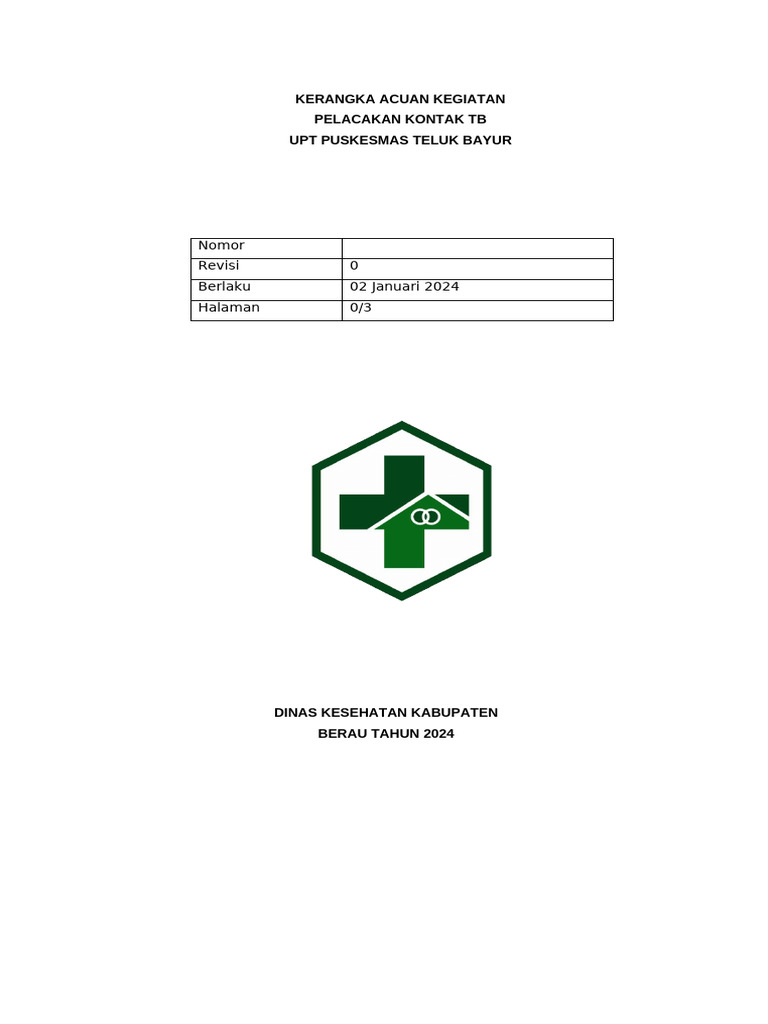 Kak Investigasi Kontak TB | PDF