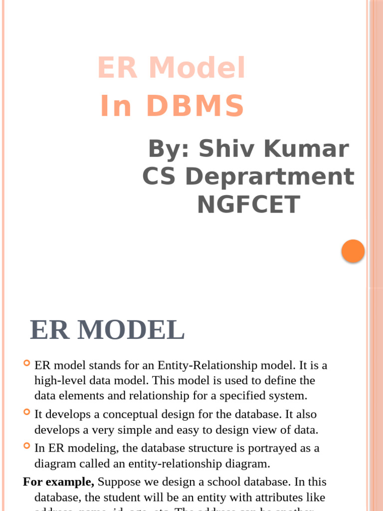 ER Model Dbms | PDF