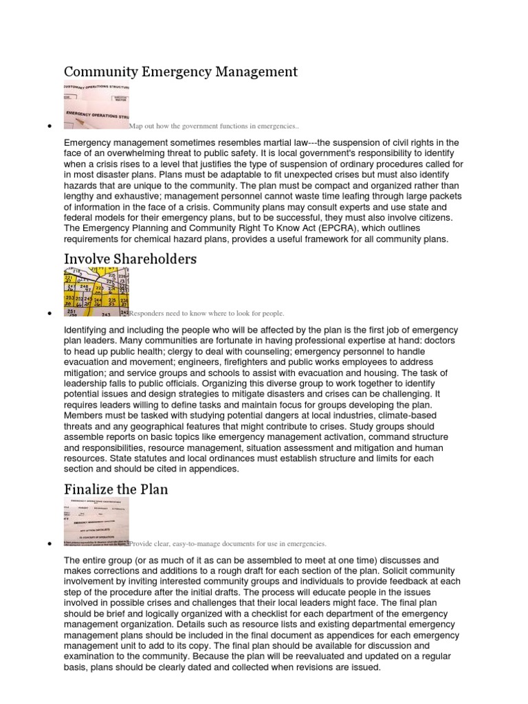 Community Emergency Management | PDF | Emergency Management | Emergency