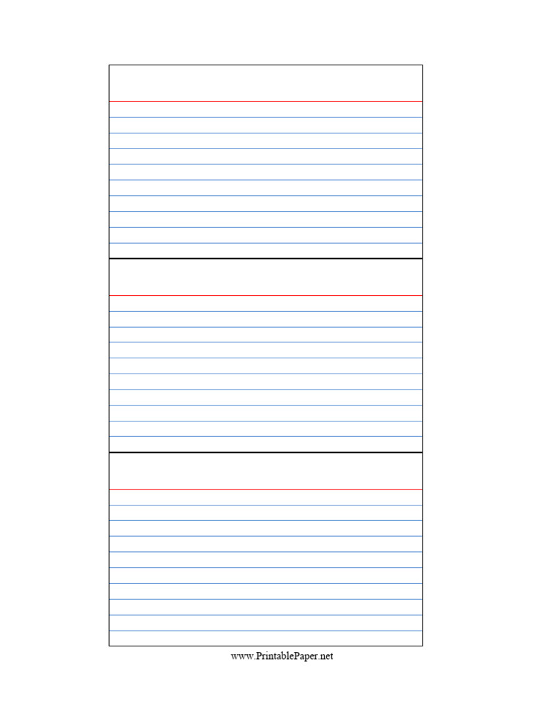 Index Cards Template | PDF
