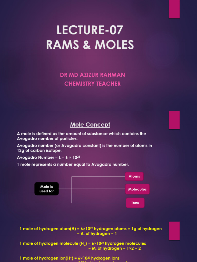 Lecture-07 Rams and Moles | PDF
