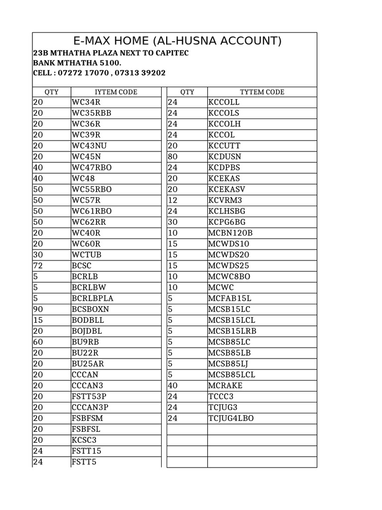 Evernu Plastic Emax Home Mthatha | PDF