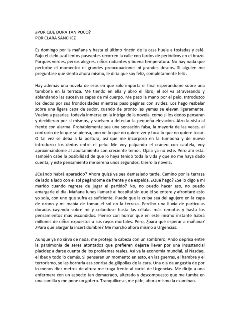 ¿Por Qué Dura Tan Poco | PDF