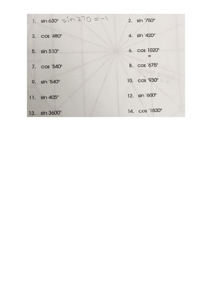 Trigonometry Angle More Than 90 | PDF