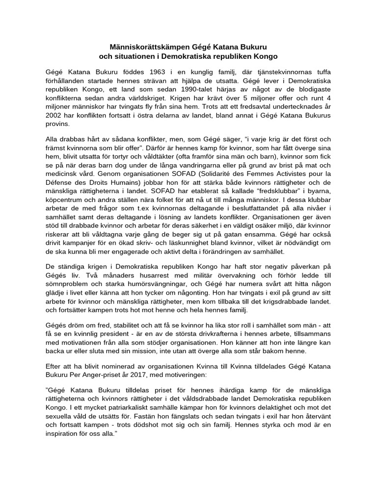 Gégé Katana Bukuru | PDF