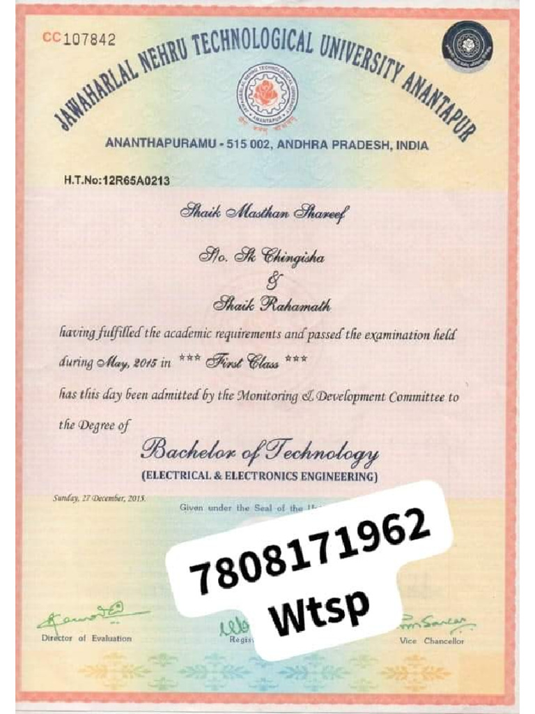 different certificate | PDF