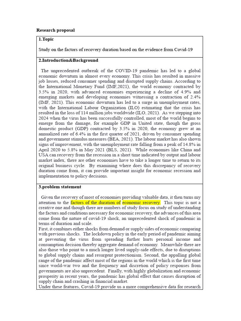 Economic Growth Research Proposal | PDF