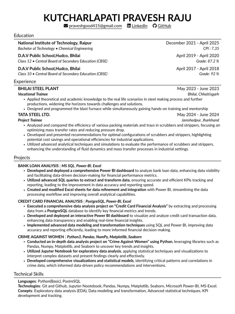 Pravesh Resume 2024-1 | PDF