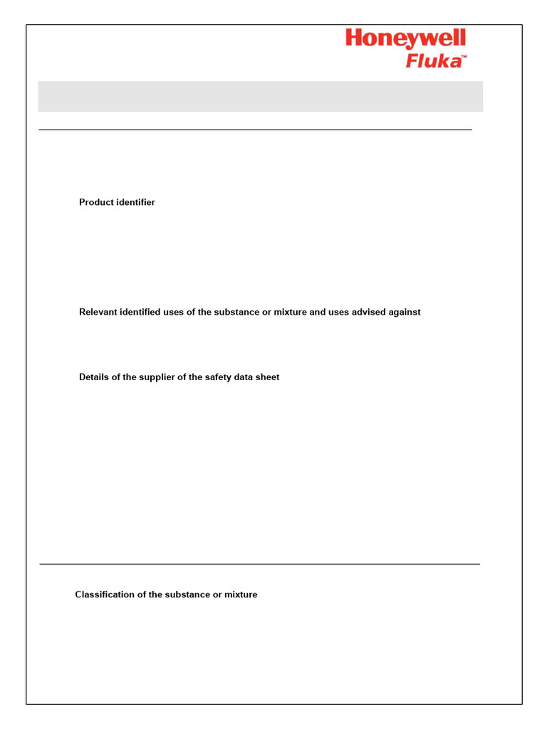 MSDS - Buffer Solution HCL (PH 2) - Honeywell | PDF
